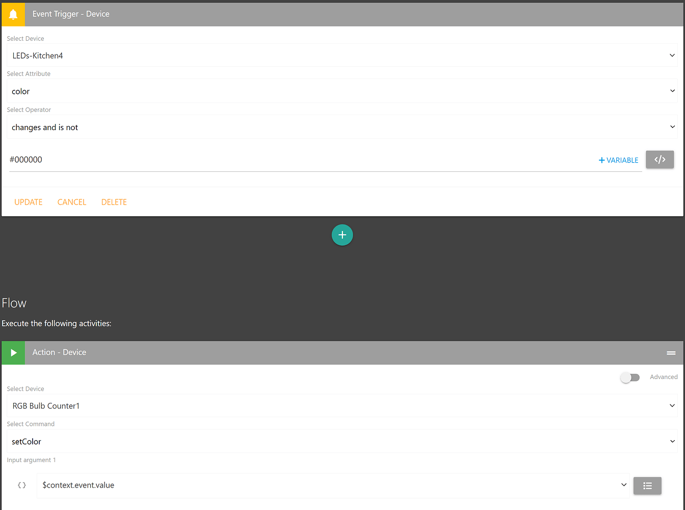 How To Set Color Of Light To Another Colored Light SharpTools io web SharpTools Community