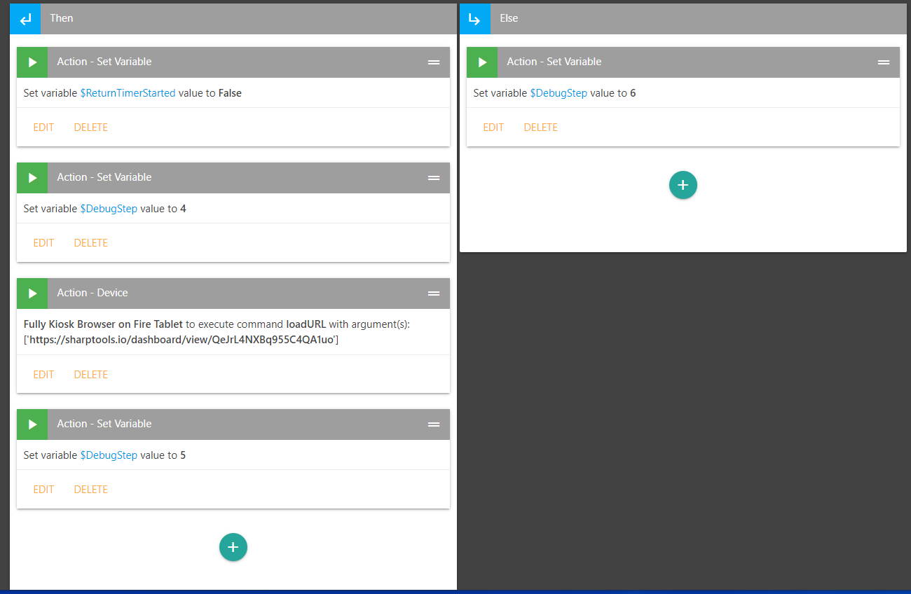 Help with Dashboard Navigation and Auto Return to Home - SharpTools.io (web) - SharpTools Community